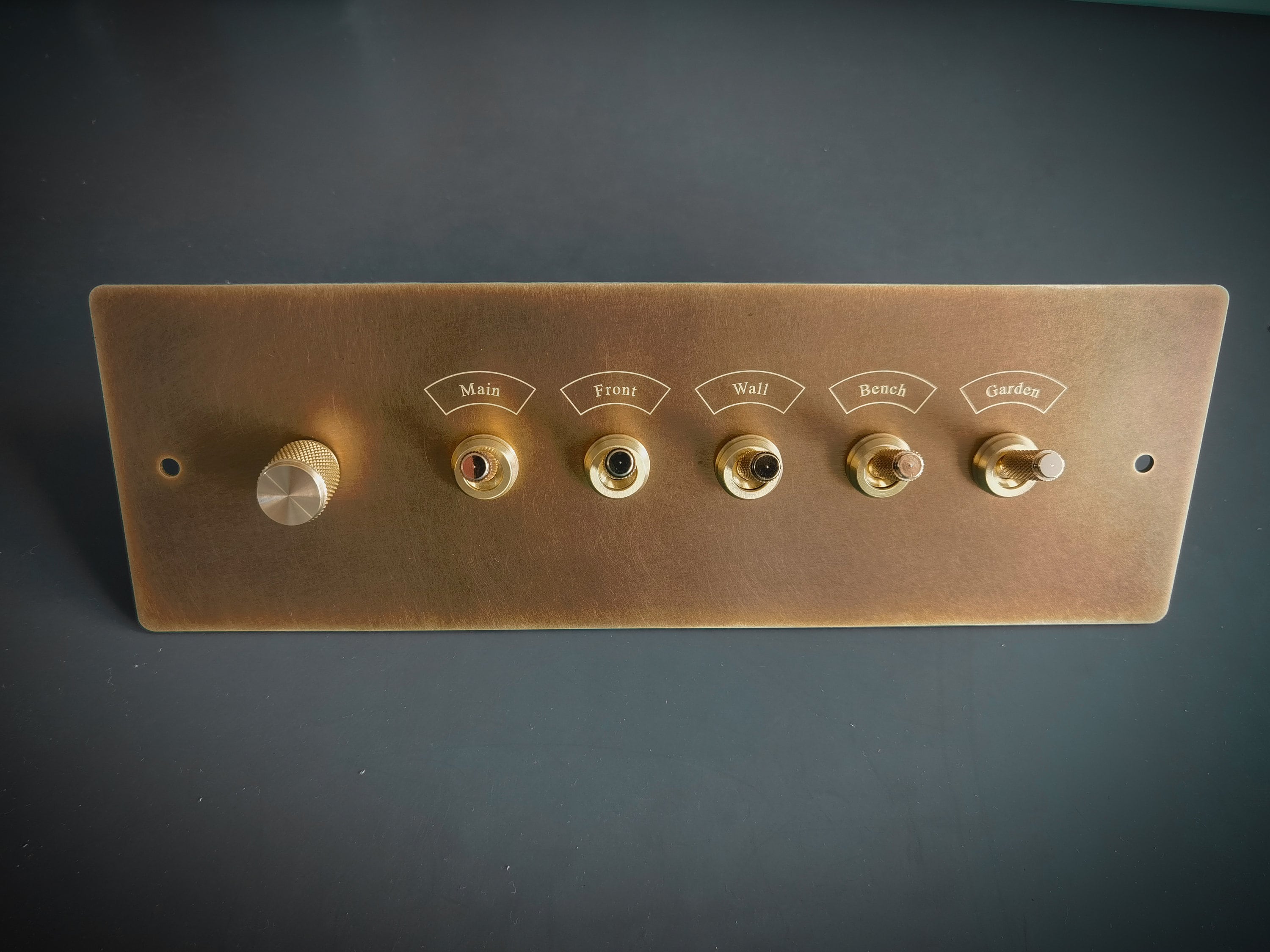 Custom Brass Switch Plate Cover - Modern Retro Design for Rocker ...