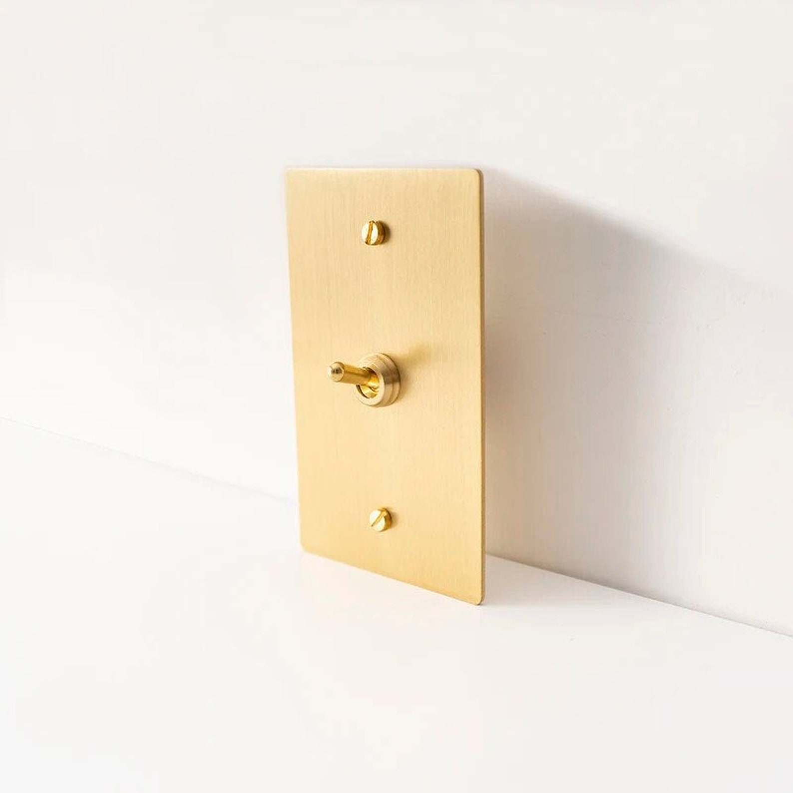 Satin Gold Brass Retro Toggle Light Switch for Home Lighting - Etsy
