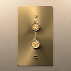 Satin Gold Brass Retro Toggle Light Switch for Home Lighting - Etsy