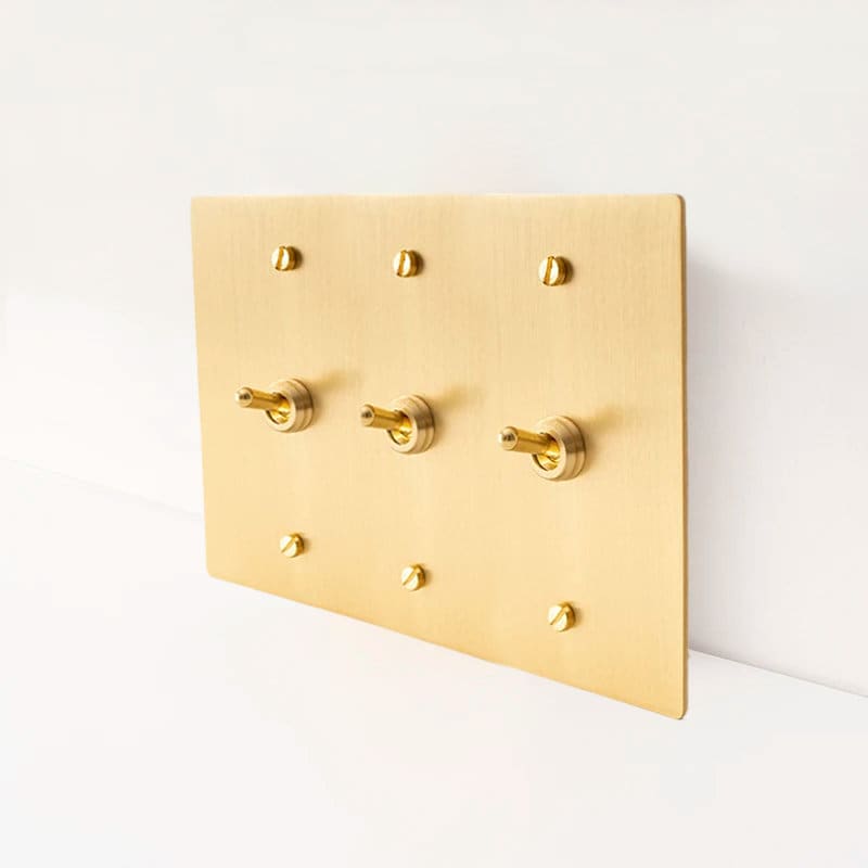 Satin Gold Brass Retro Toggle Light Switch for Home Lighting - Etsy