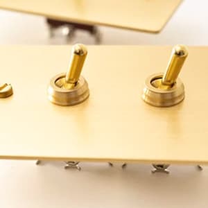 Lever Light Switch for Home Lighting - Solid Brass Wall Plate - Etsy