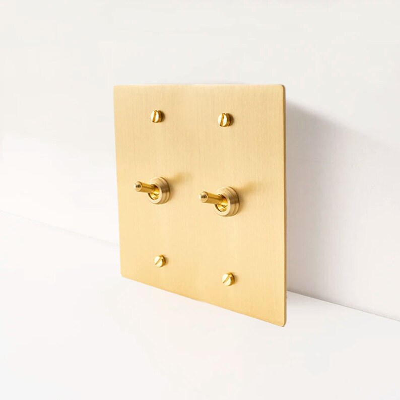 Satin Gold Brass Retro Toggle Light Switch for Home Lighting - Etsy