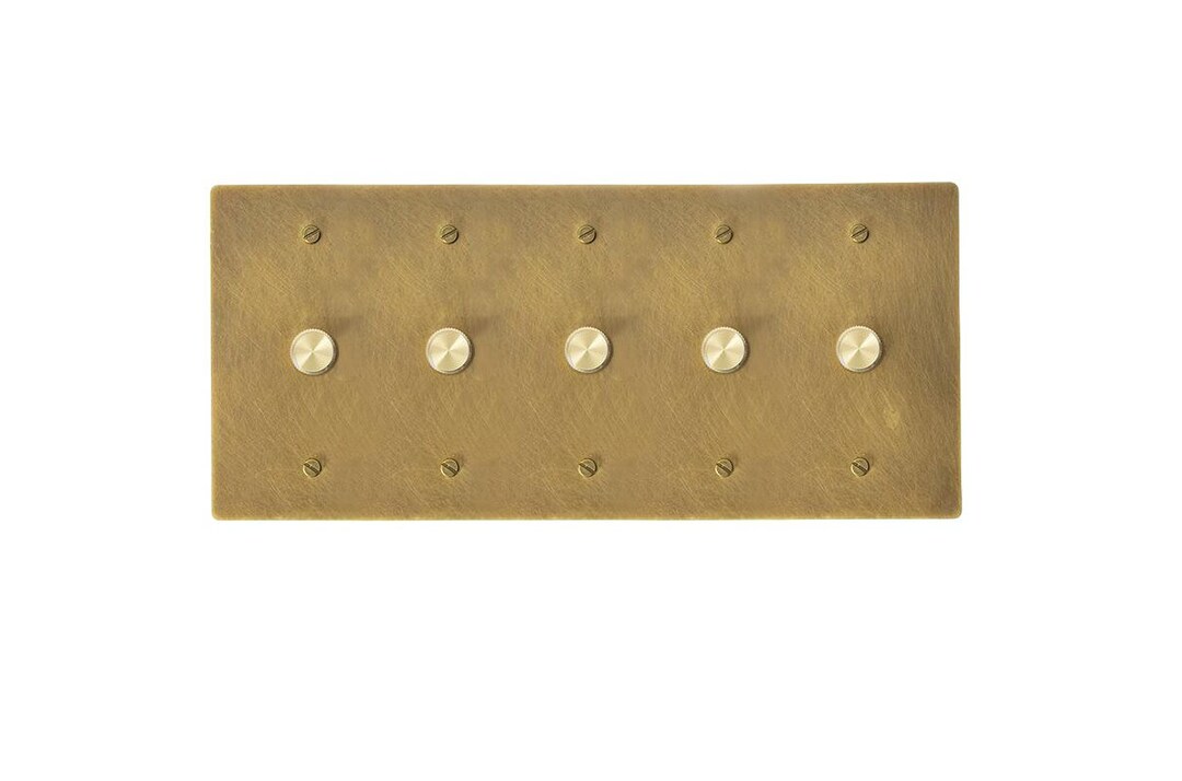 Dimmer Switch Handcrafted Aged Brass Wall Plate, Elegant Home Decor ...