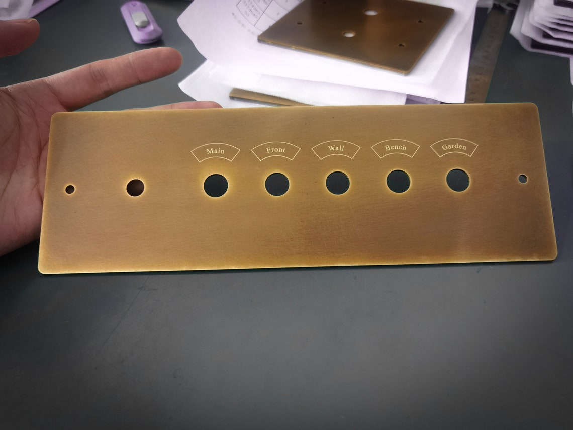 Custom Brass Switch Plate Cover - Modern Retro Design for Rocker ...