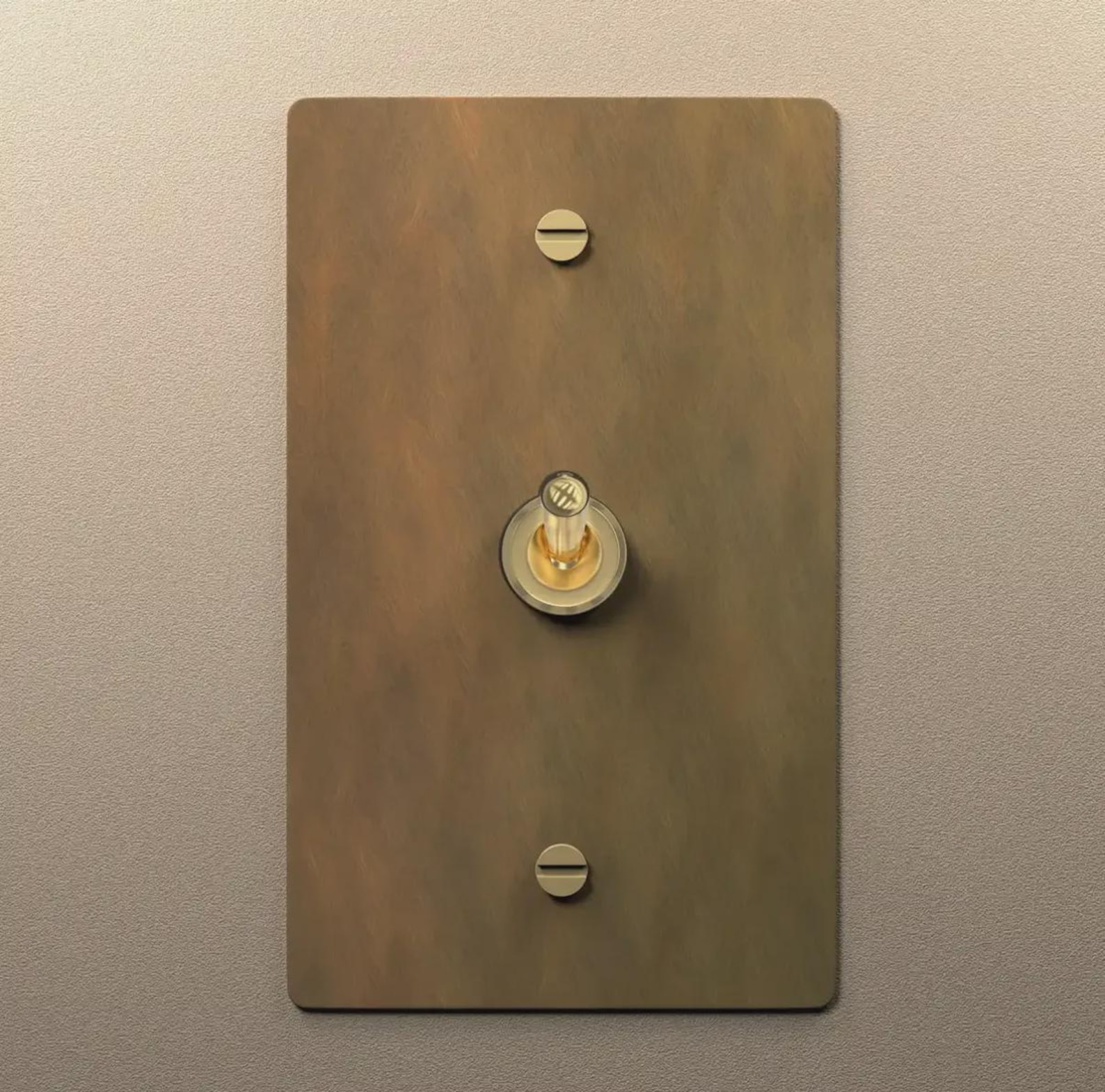 Dimmer Light Switch - Aged Brass Finish for Home Lighting. | ON/OFF ...