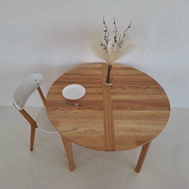 Round Wood Table 110cm - Etsy
