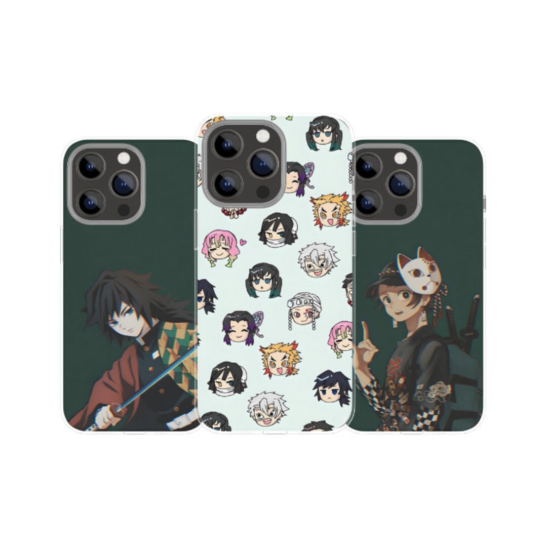 Cute Demon Slayer Shinobu Tanjiro Inosuke Anime Phone Case iPhone 15 ...