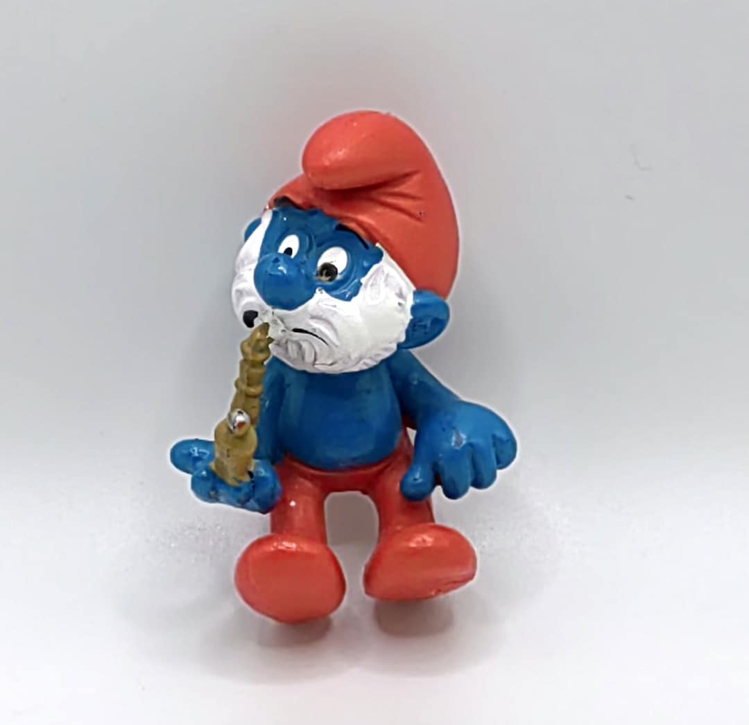 Vintage Schleich Papa Smurf Pipe Peyo Smurf PVC Figure 1983 - Etsy