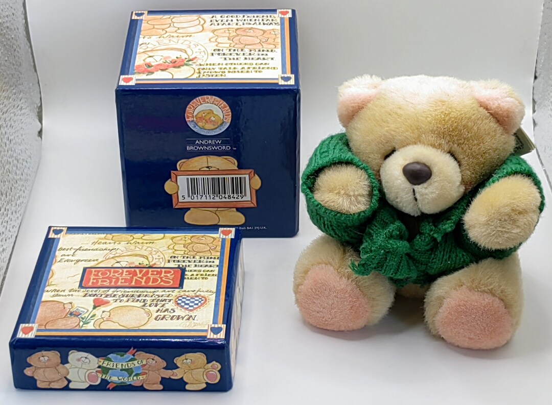 Vintage Rare 90s Forever Friends Andrew Brownsword Plush Toy Bear Milk ...