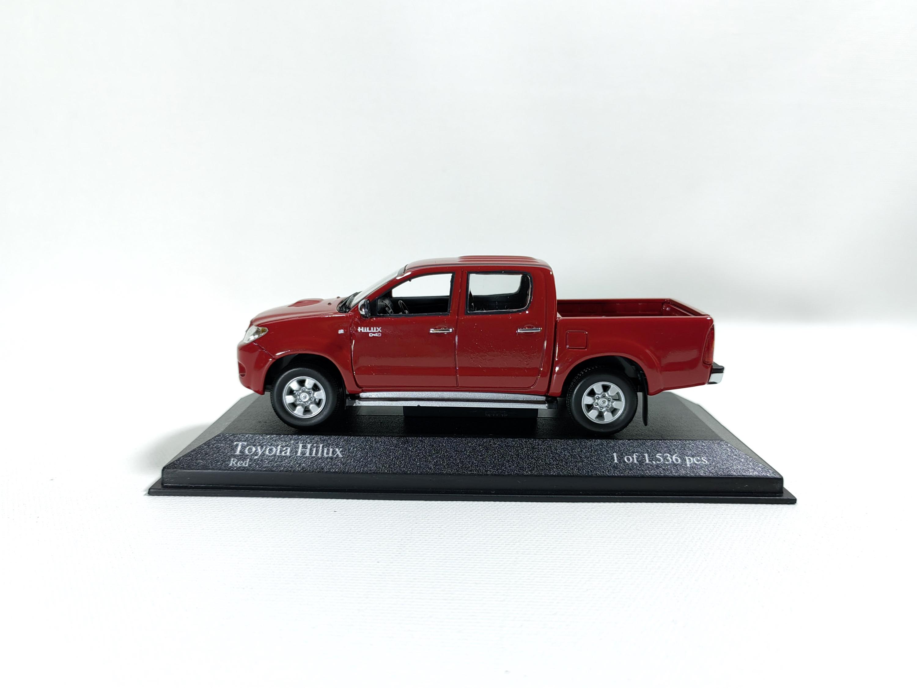 Toyota Hilux Red Diecast Model Car 1:43 - Minichamps Limited Edition - Etsy