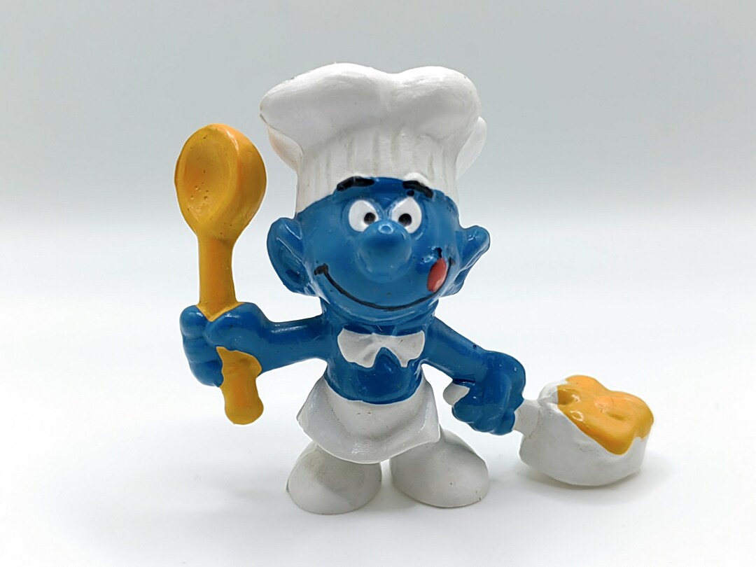 Vintage Cook Smurf Figurine: Schleich Peyo, Made in W. Germany (1970-79 ...