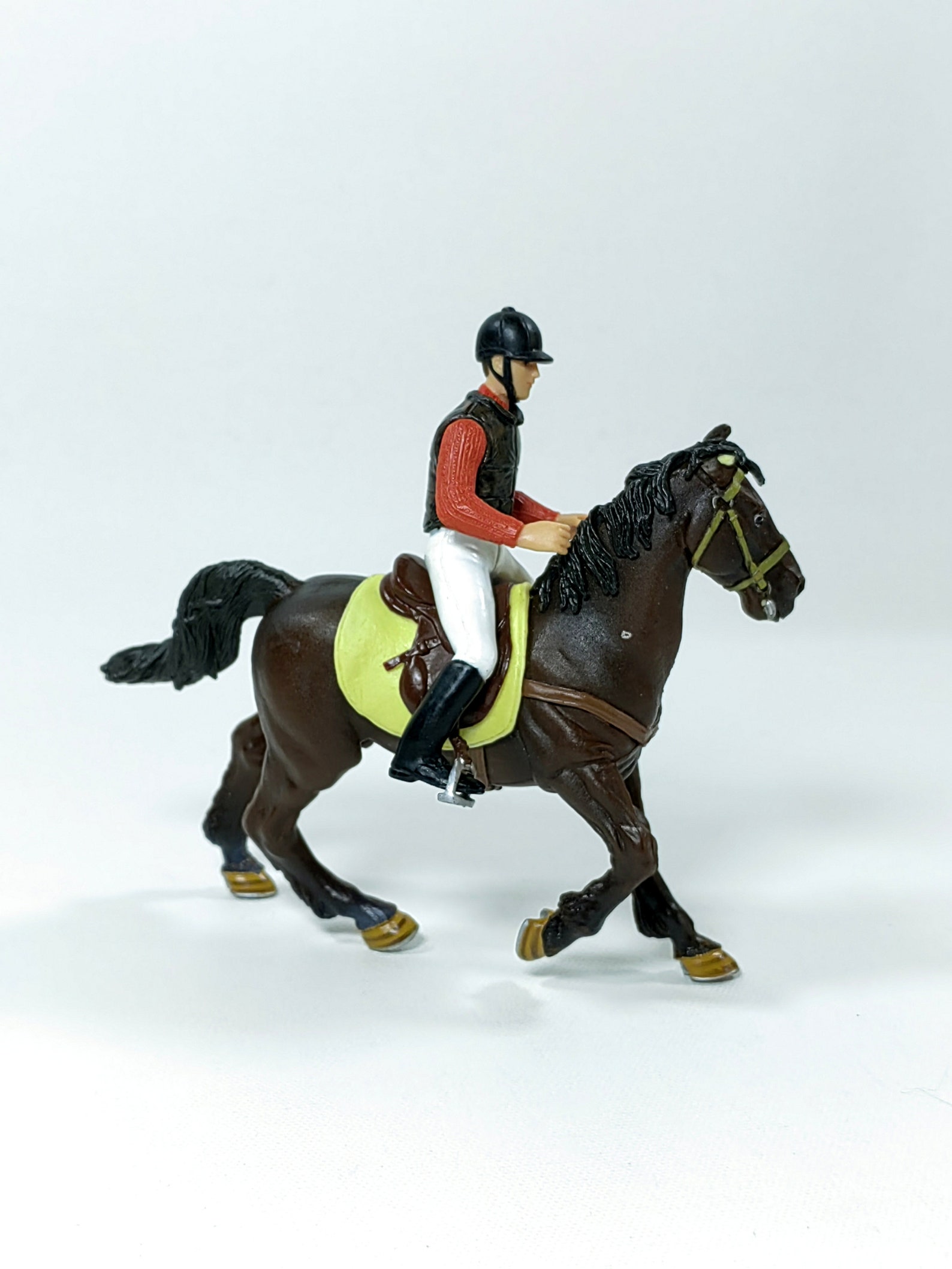 PAPO Western Collectible Brown Horse With Saddle and Rider - Etsy