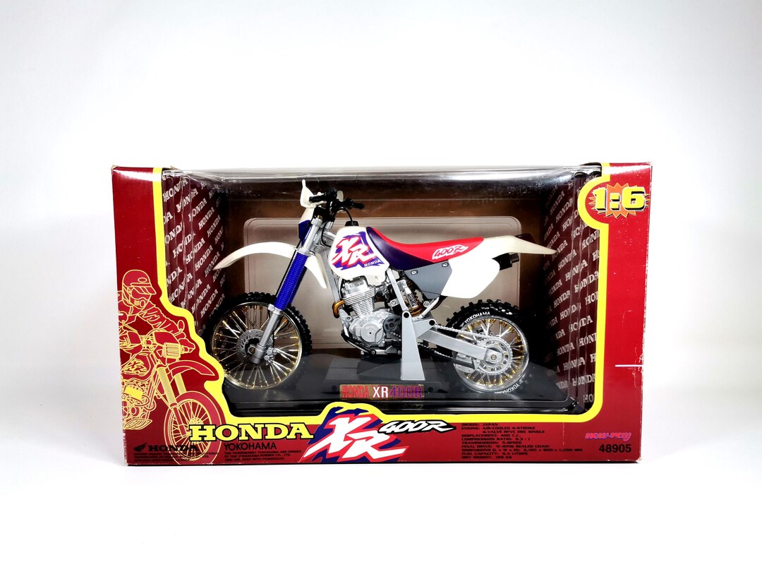 RARE Vintage Honda XR 400R Dirt Bike 1998 New Ray 1:6 #48905 Miniature ...