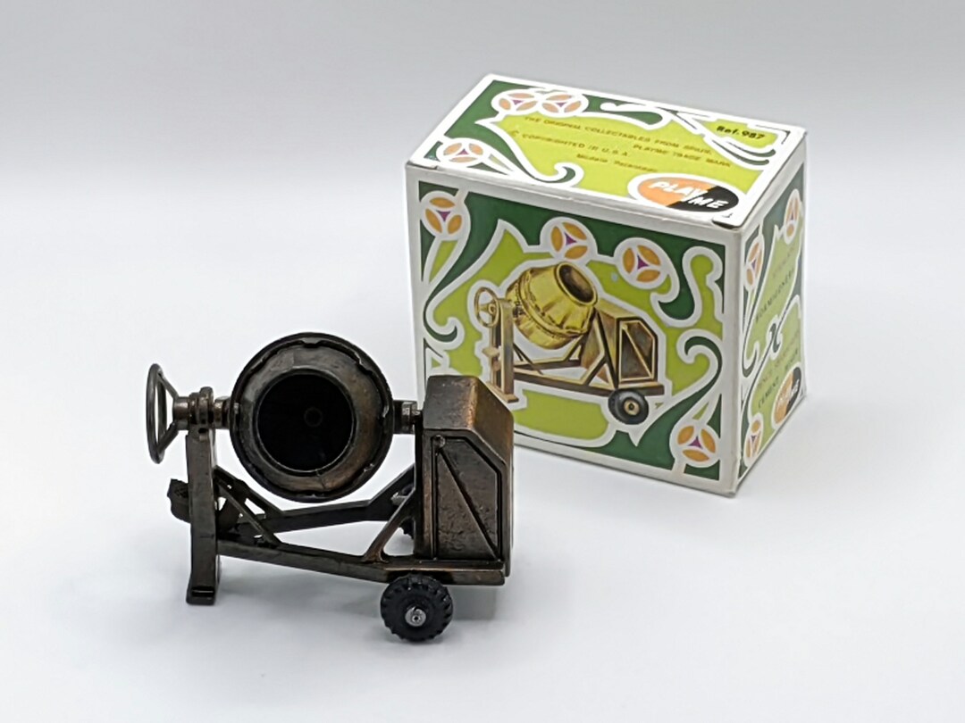 Vintage Die Cast Cement Mixer Pencil Sharpener Miniature With Original ...
