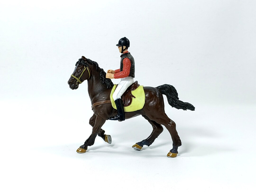 PAPO Western Collectible Brown Horse With Saddle and Rider - Etsy