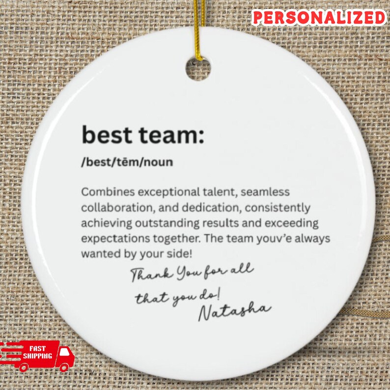 Best Team Personalized Gratitude Gift for Employees, Custom Employee ...