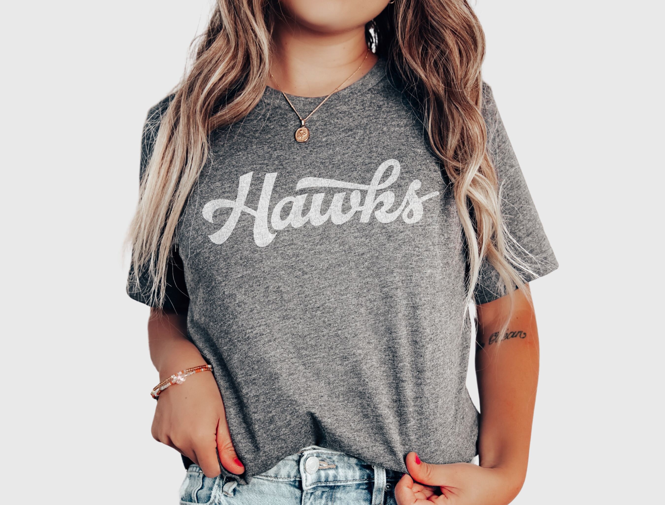 Hawks Shirt Black Hawks Tshirt Hawks Spirit Wear Hawks Mascot T Shirt ...