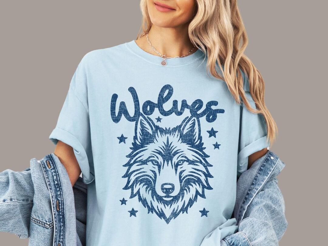 Wolves Shirt Wolves Comfort Colors Tshirt Wolves Spirit Wear Womens ...