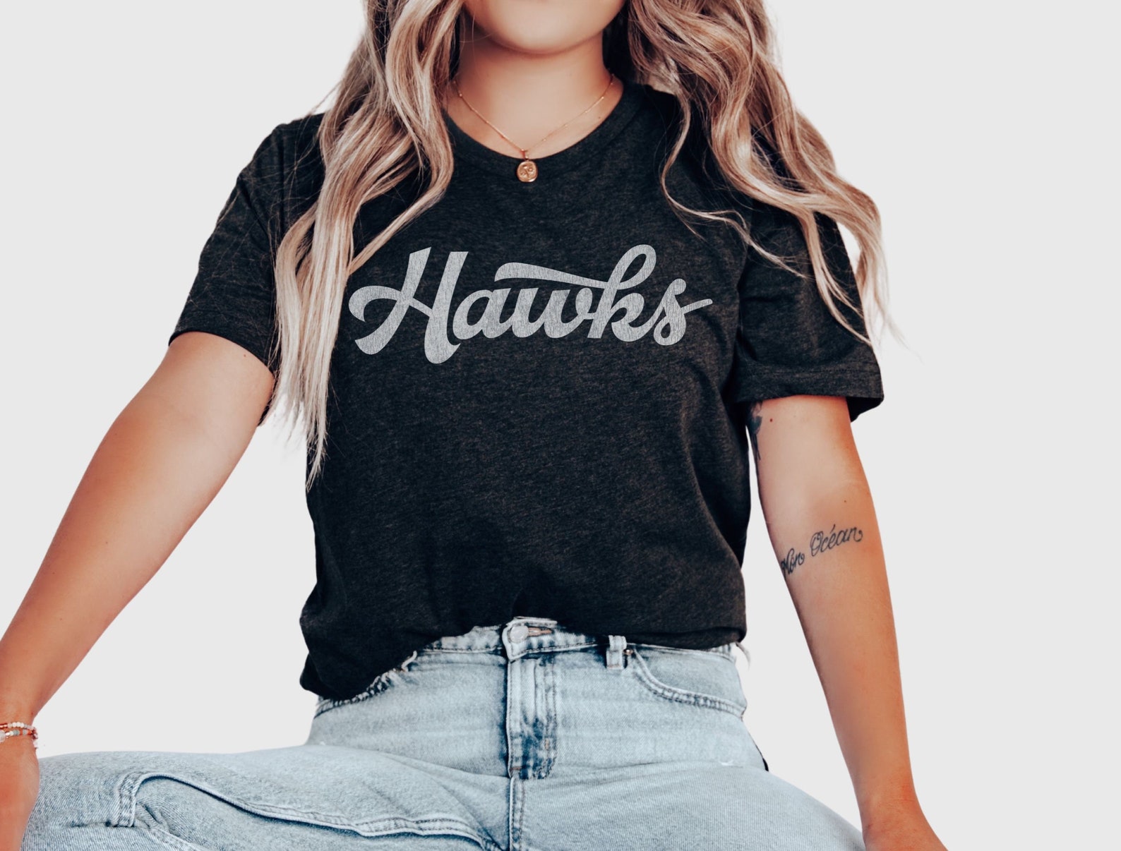 Hawks Shirt Black Hawks Tshirt Hawks Spirit Wear Hawks Mascot T Shirt ...