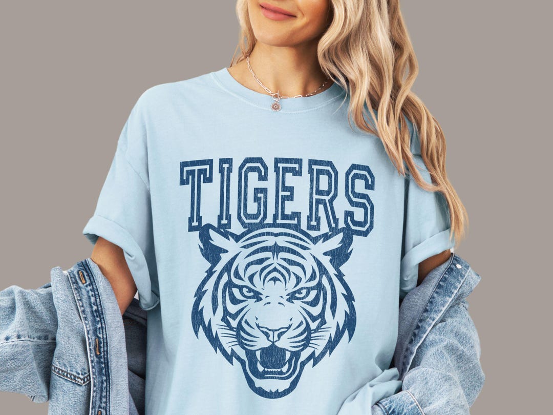 Blue Tigers Game Day Clothing Light Blue Tigers Tee for Women Navy Blue ...