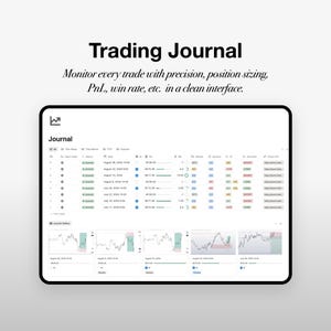 Trader Journal Notion Template: Forex, Crypto, Stock Trading | Trade ...