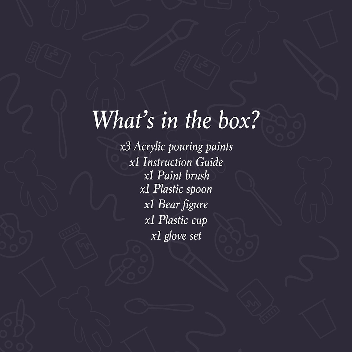 Bearbuild Fluid Bear Art Creator Kit | Gift Box | Solo Painting | Diy ...