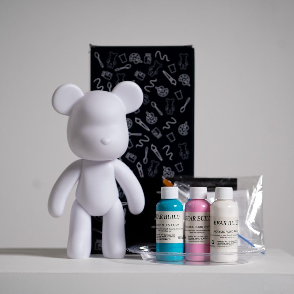 Bearbuild Fluid Bear Art Creator Kit | Gift Box | Solo Painting | Diy ...