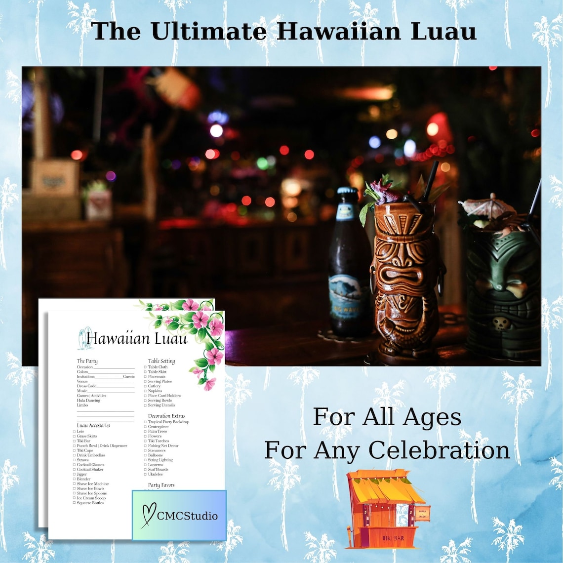 Hawaiian Luau Party Planner Template, Summer Party Checklist, Digital ...