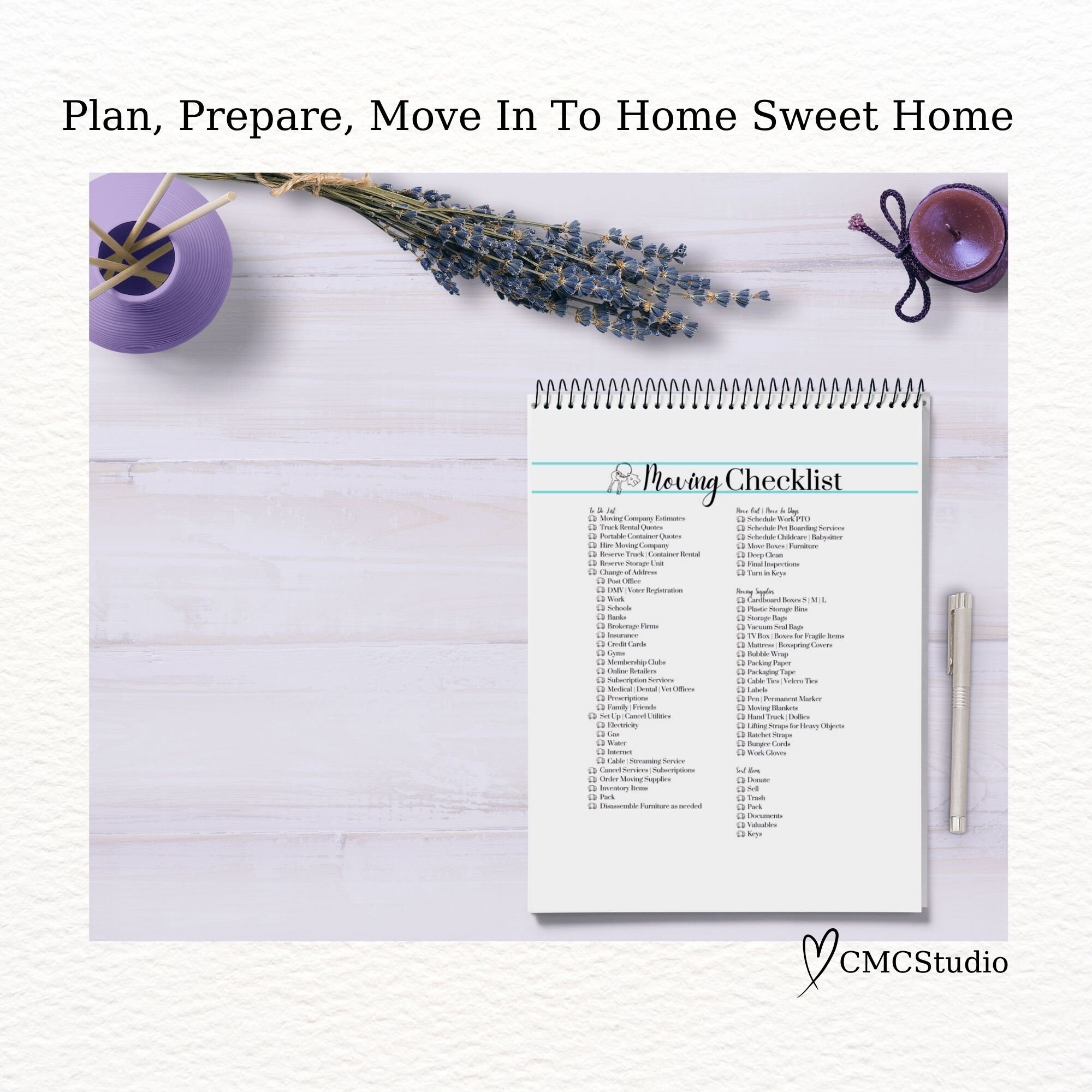 Digital Checklist for Moving, Out of State Move to Do List Printable ...