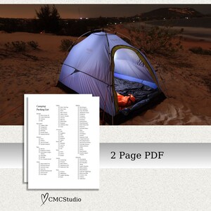 Camp Packing Essentials for Campground, National Park, Backpacking, or ...