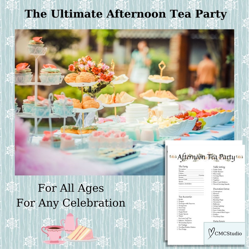 Afternoon Tea Party Planner Checklist Template, Planner for the ...