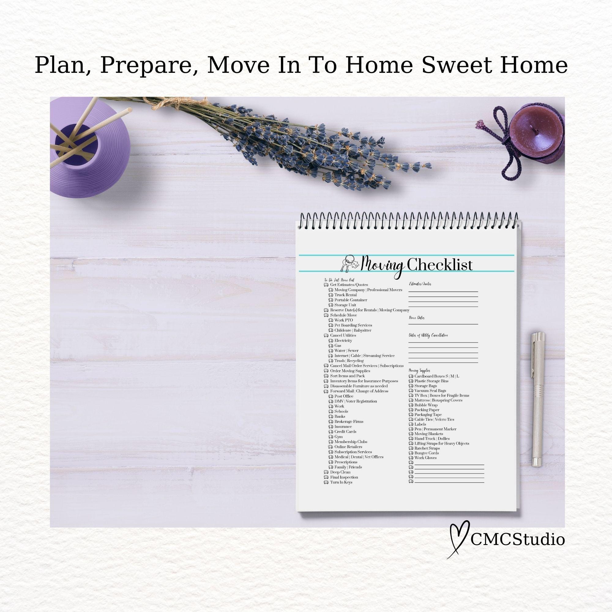 Digital Checklist for Moving, Out of State Move to Do List Printable ...