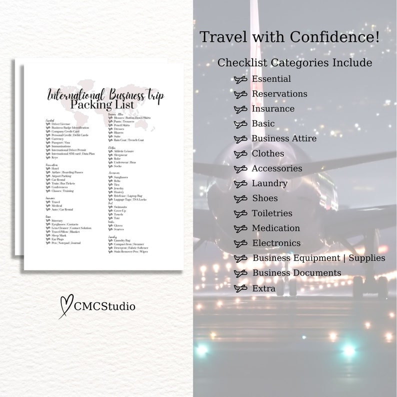 International Business Travel Packing List, Overseas Work Trip Packing ...