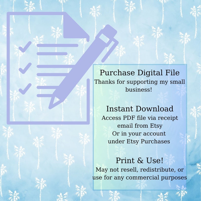 Hawaiian Luau Party Planner Template, Summer Party Checklist, Digital ...