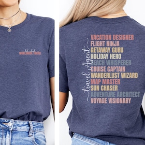 Personalized Fun Travel Agent Shirt, Travel Advisor Tee, Travel Agent ...