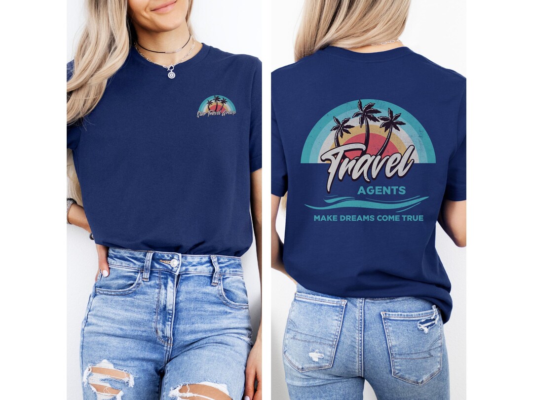 Personalized Travel Agent Shirt With Front Back Design Customized ...