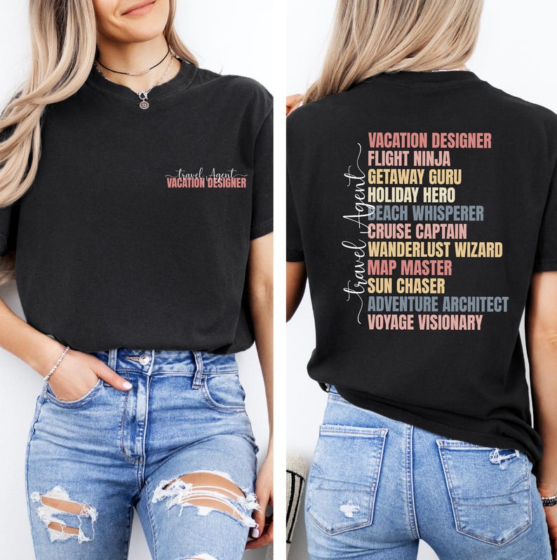 Fun Travel Agent Shirt, Travel Advisor Tee, Travel Agent Titles ...