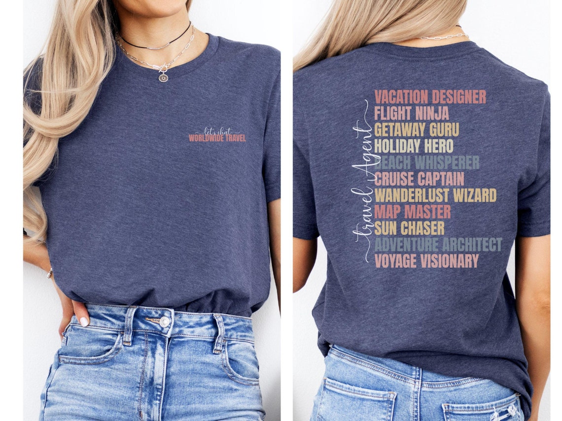 Personalized Fun Travel Agent Shirt, Travel Advisor Tee, Travel Agent ...