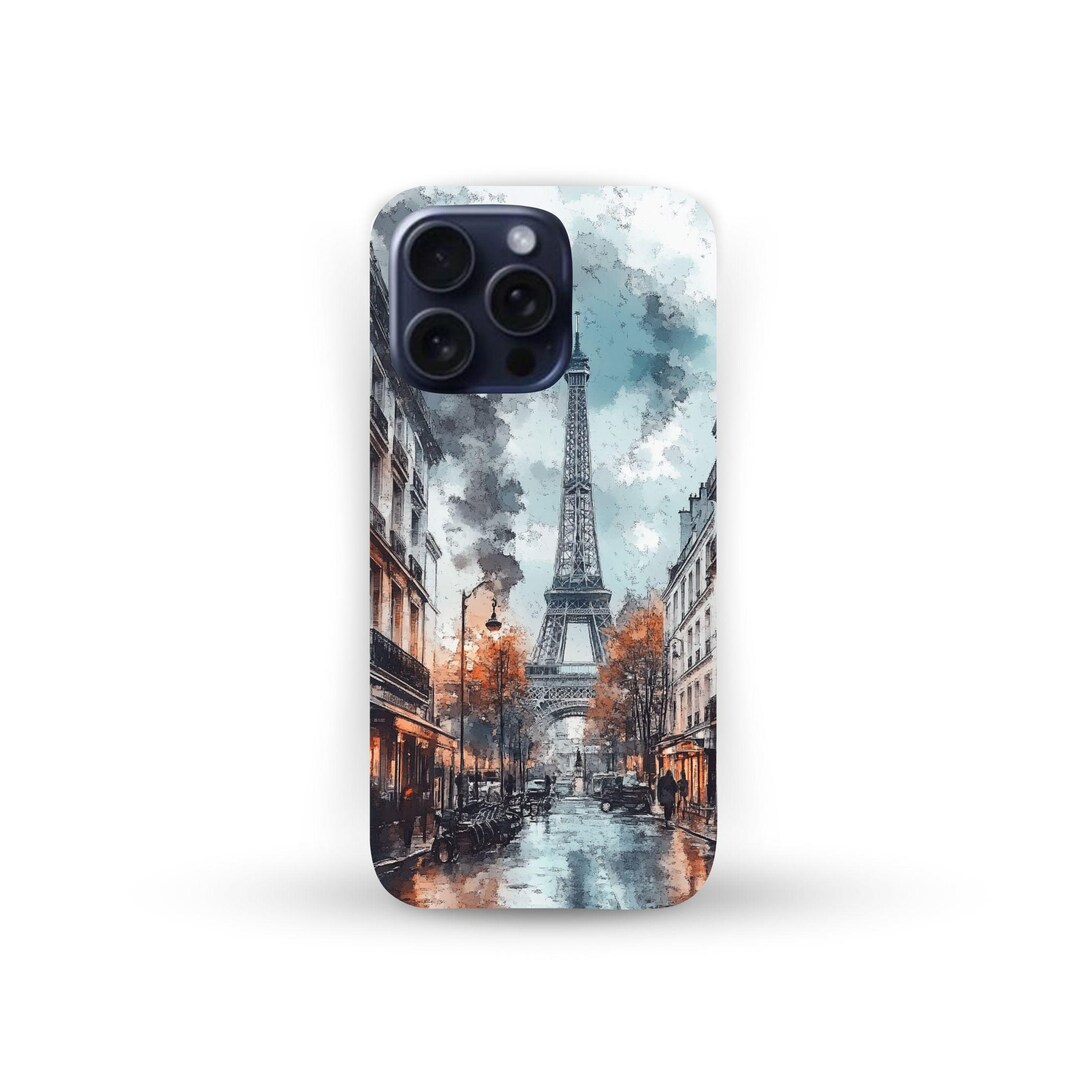 Parisian Waterclor Phone Case, Eiffel Tower Phone Cover, , Watercolor ...