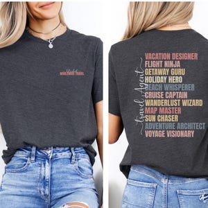 Personalized Fun Travel Agent Shirt, Travel Advisor Tee, Travel Agent ...