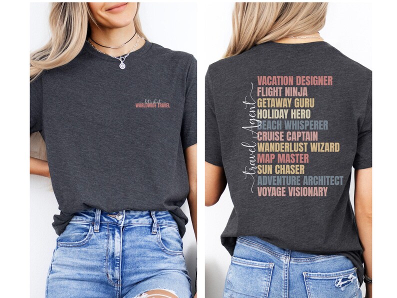 Personalized Fun Travel Agent Shirt, Travel Advisor Tee, Travel Agent ...