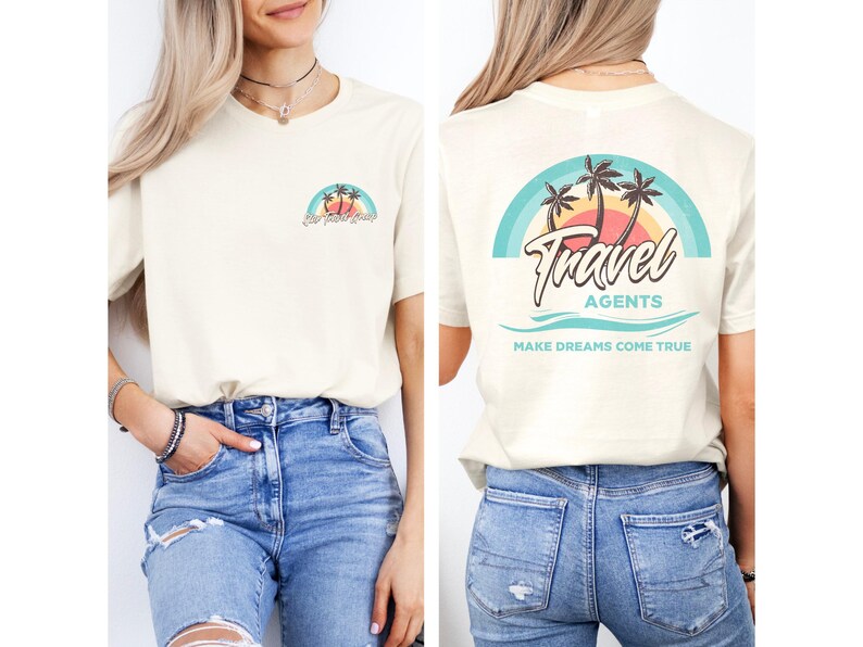 Personalized Travel Agent Shirt With Front Back Design Customized ...