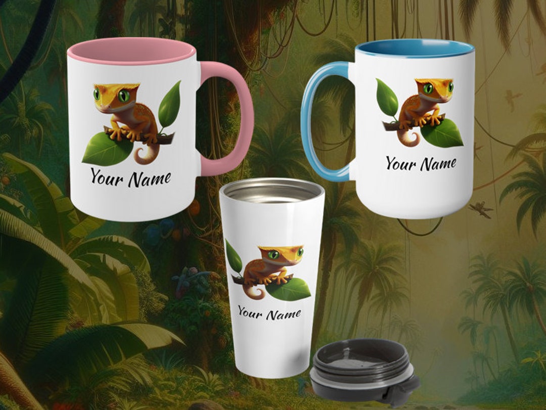 Personalized Crested Gecko's Perch Mug | Crested Gecko Mug | Custom ...