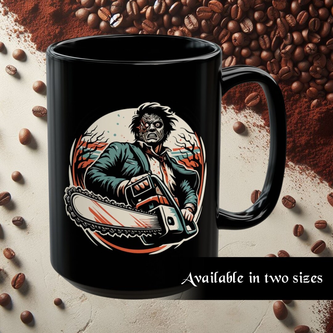 Chainsaw Nightmare Black Serial Killer Mug Horror Mug Black Horror ...