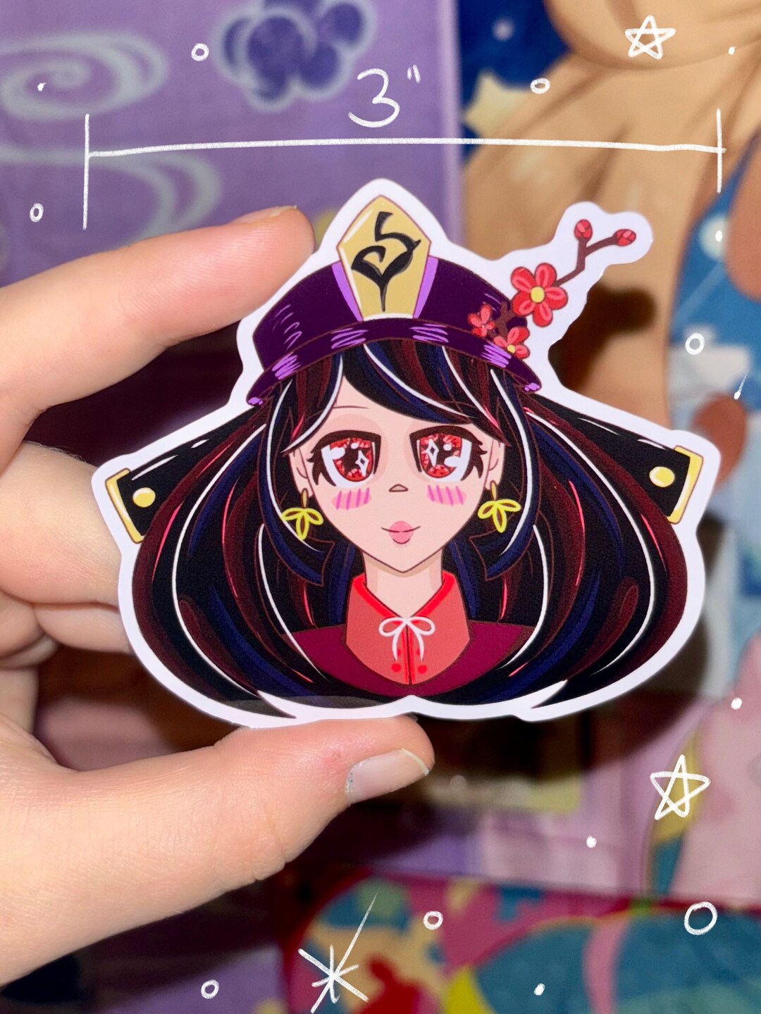 Genshin Hutao Sticker - Etsy