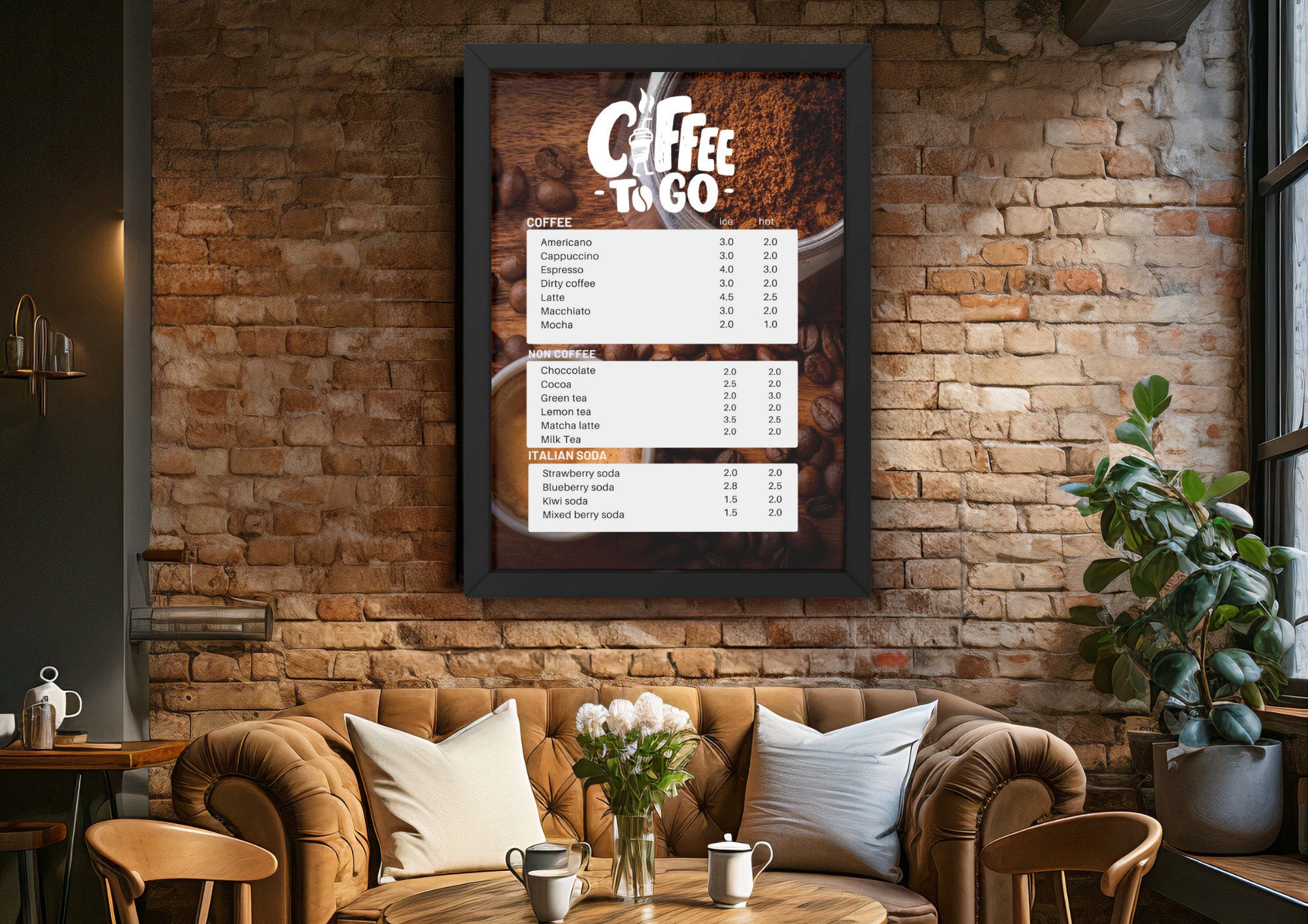 Coffee Card Template, Coffee Menu, Canva Template, Coffee Selection ...