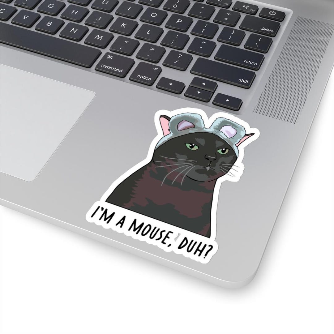 Zoned Out Black Cat Mean Girls Sticker I'm A Mouse Duh Funny Stickers ...