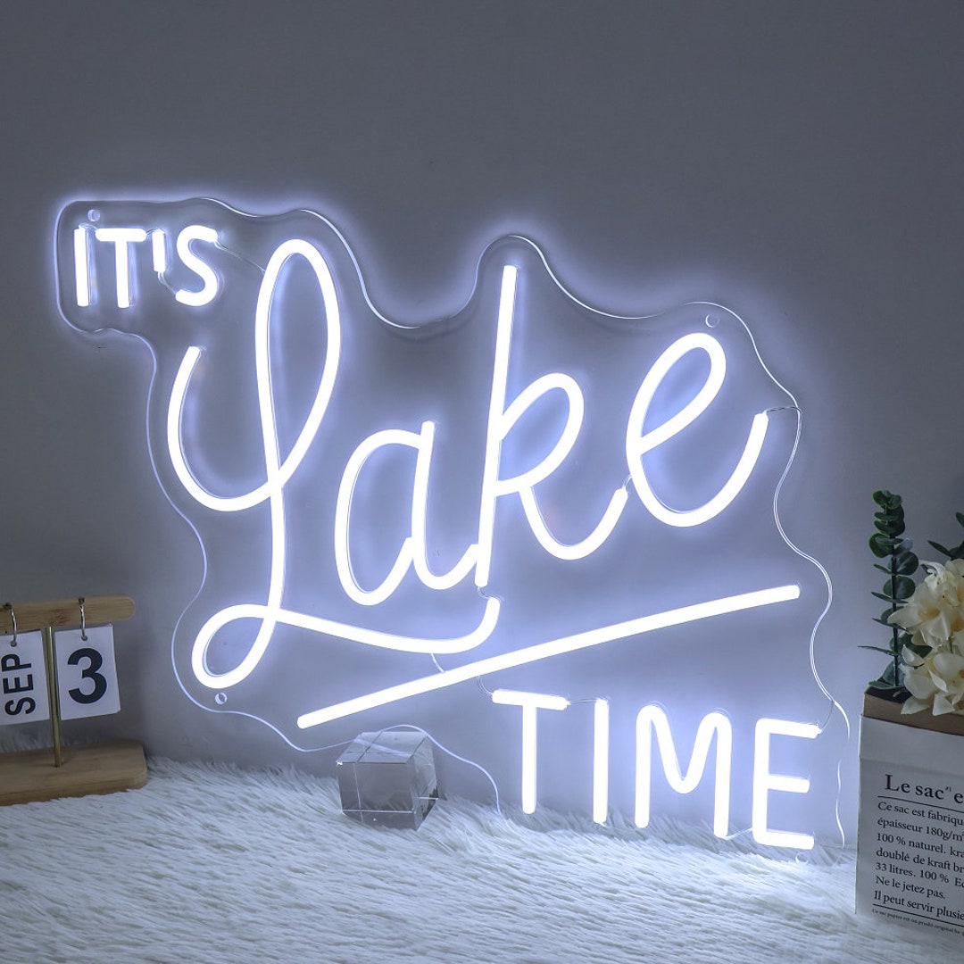 It's Lake Time Neon Sign: Lake House Wall Decor - Etsy