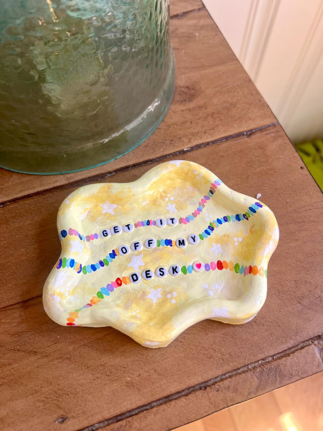 Handmade Clay Taylor Swift “get It off My Desk” Trinket Dish - Etsy