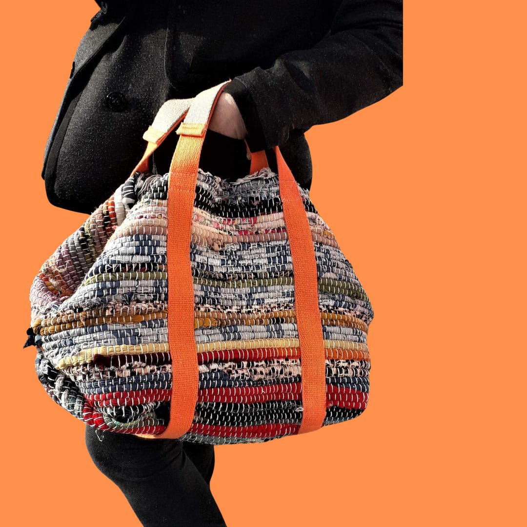 Recycled Rag Bag in Cheerful Colours With Ample Size to Take Shopping ...